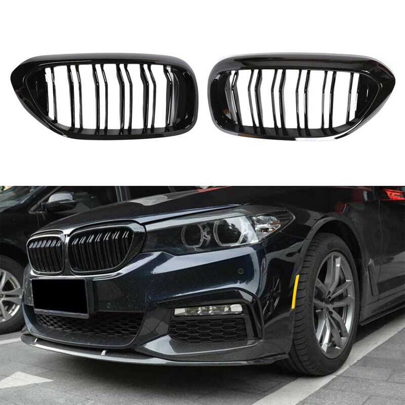 Shiny Black Front Kidney Grille For 2017-2018 BMW G30 G31 5-Series 530i ...