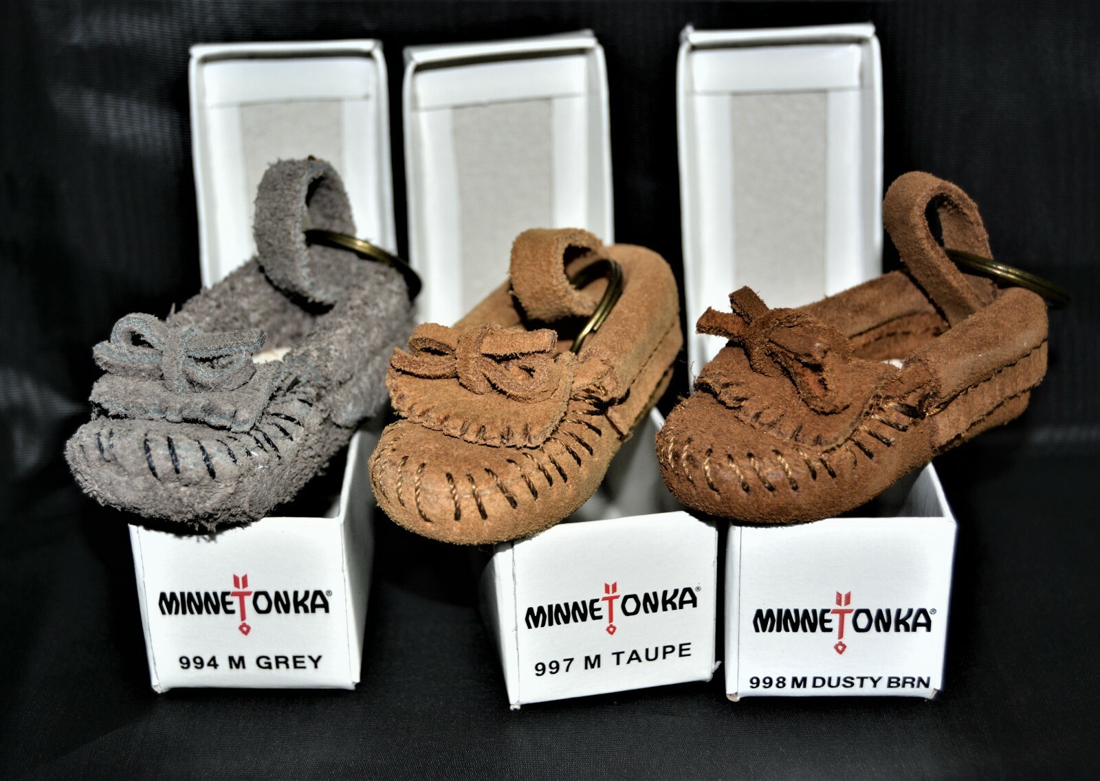 NEW Minnetonka Mocassin Mini Keychain Or Ornament SUEDE Leather Cute ...