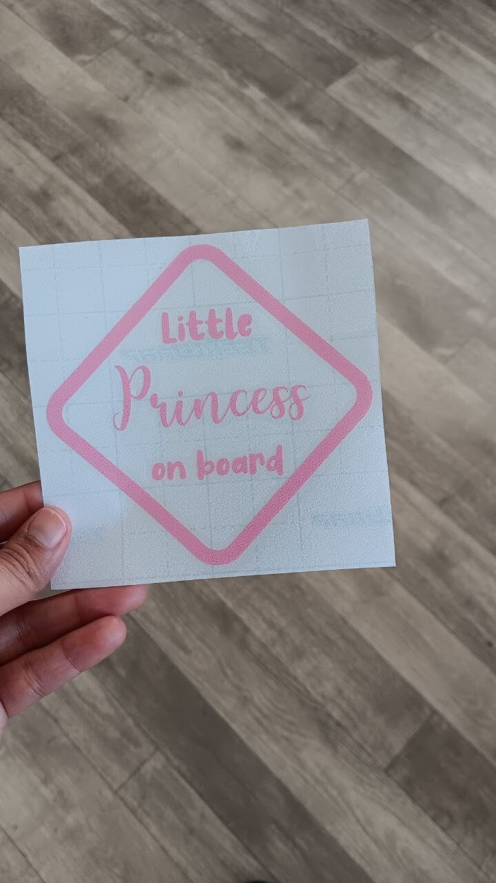 LITTLE PRINCESS ON BOARD Die Cut Sticker Vinyl Decal Cup Car Windows ...