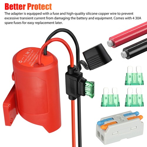 DIY Power Wheels Adapter Holder with Fuses for Milwaukee M12 10.8-12V ...