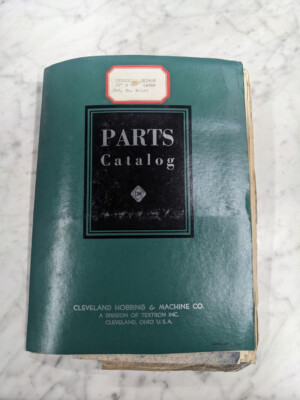 CLEVELAND HOBBING MACHINE PARTS LIST BOOK MANUAL CATALOG CHURCHILL ...