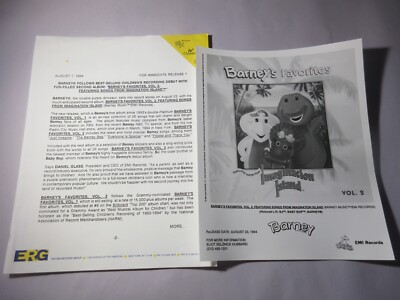 Barney Press Kit | eBay
