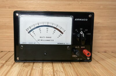 Rare Vintage Armaco SM 351 Multi-Range AC Milliammeter, Analog Dial ...