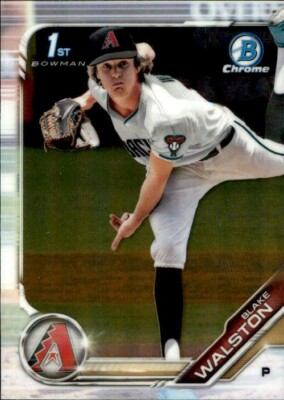 2019 BOWMAN CHROME DRAFT 1ST BASE PROSPECT BDC-12 BLAKE WALSTON ...