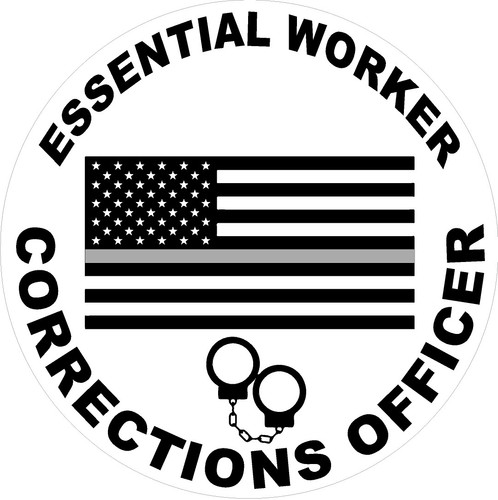 Essential Worker Corrections Officer Thin Gray Line Decal | eBay