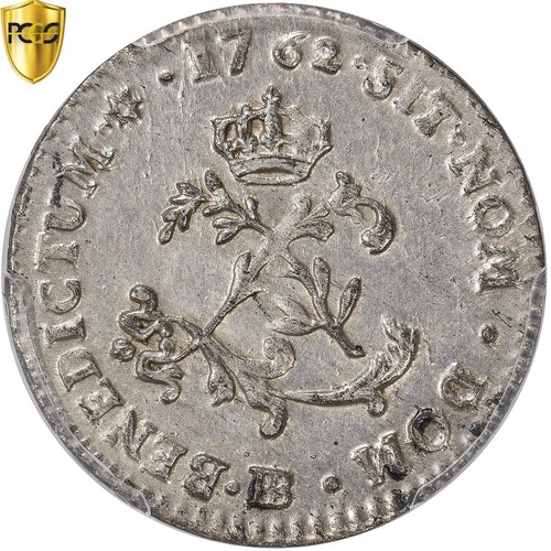 France, Louis XV, Double Sol, 1762, Strasbourg, Billon, PCGS, AU ...