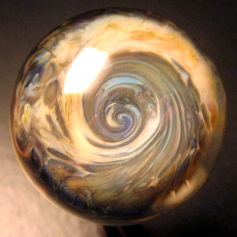 Boomwire Glass Marble 1.25" handmade contemporary art lampwork decor ...