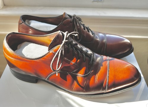 Johnston & Murphy Optima Cap Toe Oxfords Mens Size 10 D Brown Leather ...