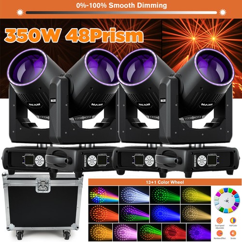 LED Beam 350W RGBW 48Prism GOBO Moving Head Light Stage Light DMX ...