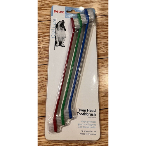 Petco Dog Toothbrush for Oral Care Double Head Freshener Teeth 3 PCs | eBay