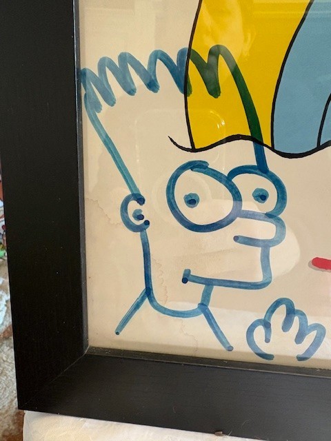 The Simpsons Autographed and Hand Drawn Poster From 1993 | eBay