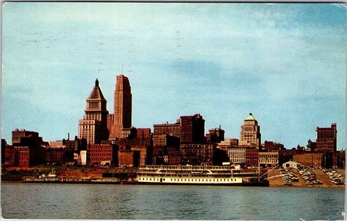 Postcard CITY SKYLINE SCENE Cincinnati Ohio OH j/17 AL5306 | eBay