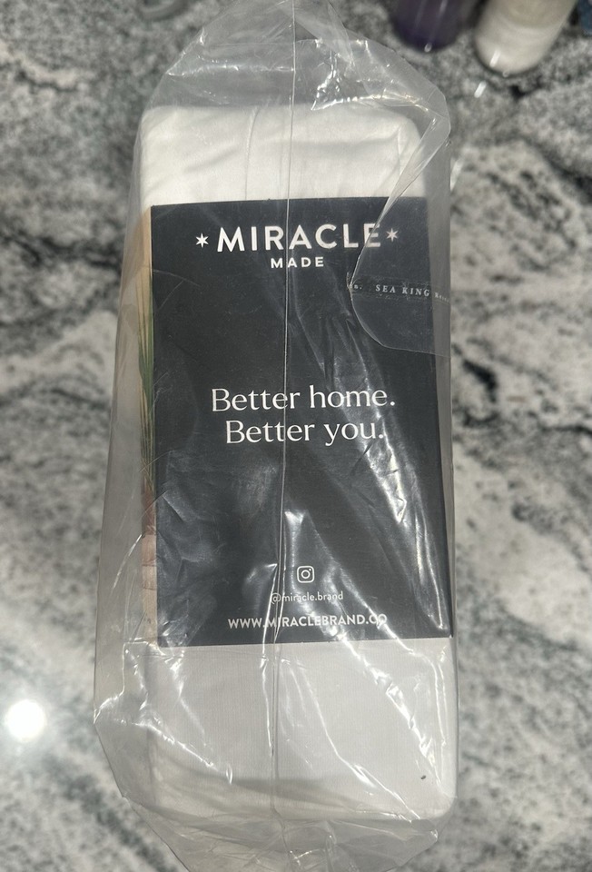 Miracle Made Luxe Self-Cooling & Self-Cleaning Bed Sheet Set King White ...