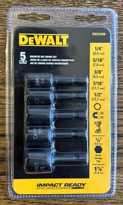 DEWALT DW2235IR 5-Piece IMPACT READY Magnetic Nutsetter Set | eBay