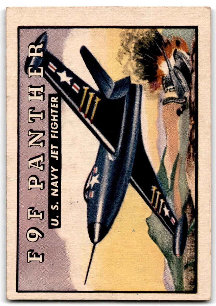 1952 Topps Wings Friend or Foe #100 F9F Panter US Navy Fighter Jet-VG ...