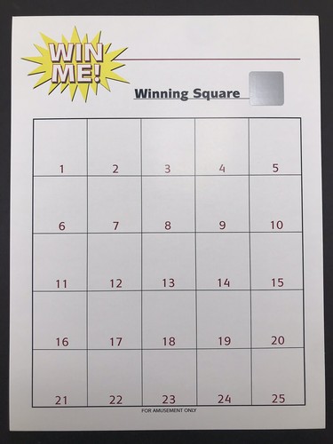 2 Count 25 Square SCRATCH OFF Raffle Board Fund Raiser Winning Gambling ...