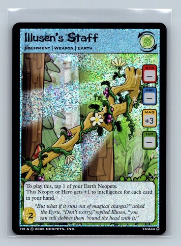 Neopets TCG - Illusen's Staff 15/234 UR - Base Set - Wizards of the ...