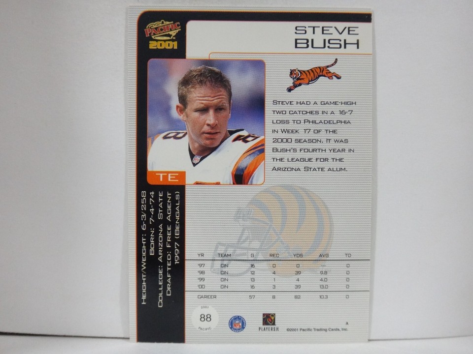 2001 Pacific Retail LTD #88 Steve Bush Rookie Football Card /299 | eBay