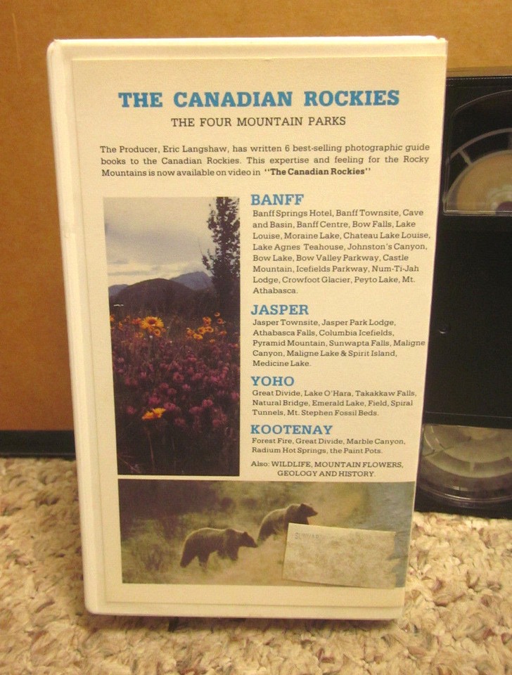 CANADIAN ROCKIES documentary VHS Banff & Jasper parks Yoho & Kootenay ...