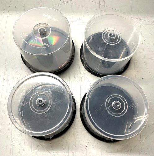 Lot of 4 Empty CD DVD Spindle Storage Containers for 50 Discs Ea. / Pre-Owned | eBay