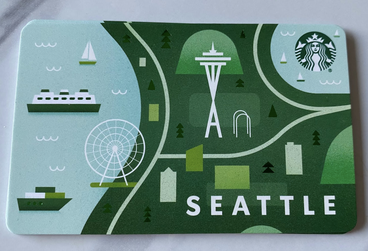 NEW & UNLOADED Starbucks Washington State/Seattle Gift Card * NO VALUE ...