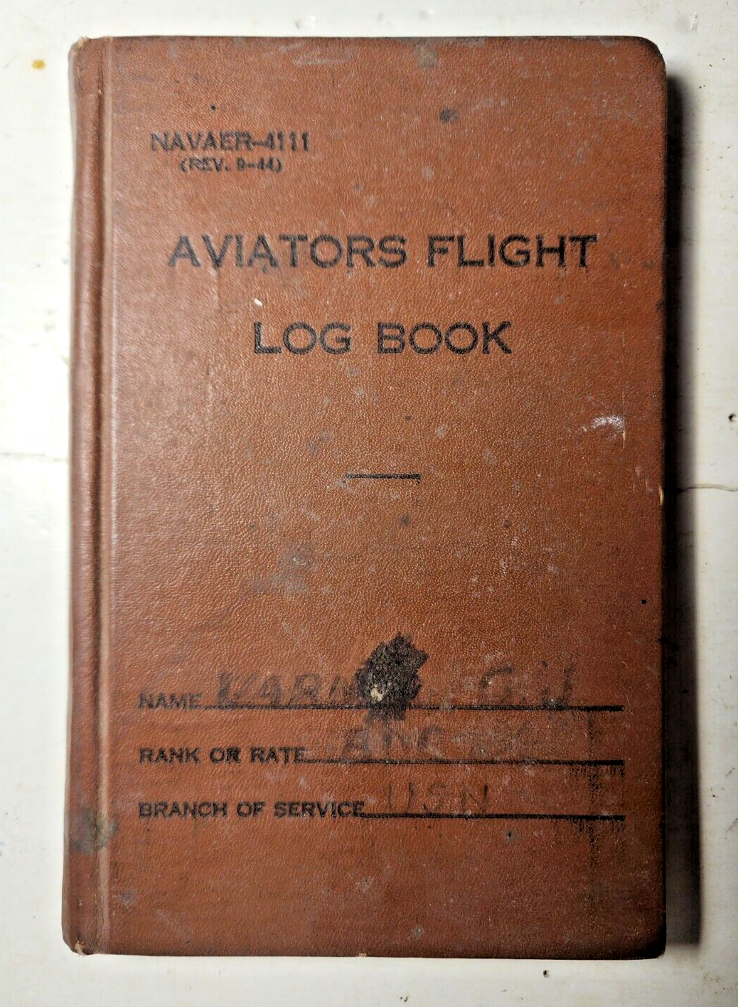 WWII Era U.S. Navy Aviators Flight Log Book - 1949 Hardcover | eBay
