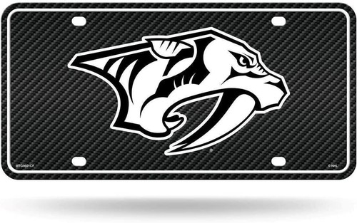 Nashville Predators Metal Auto Tag License Plate, Carbon Fiber Design ...