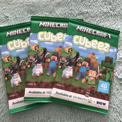 Woolworths 2025 Minecraft Cubeez 3 Unopened Packets | eBay