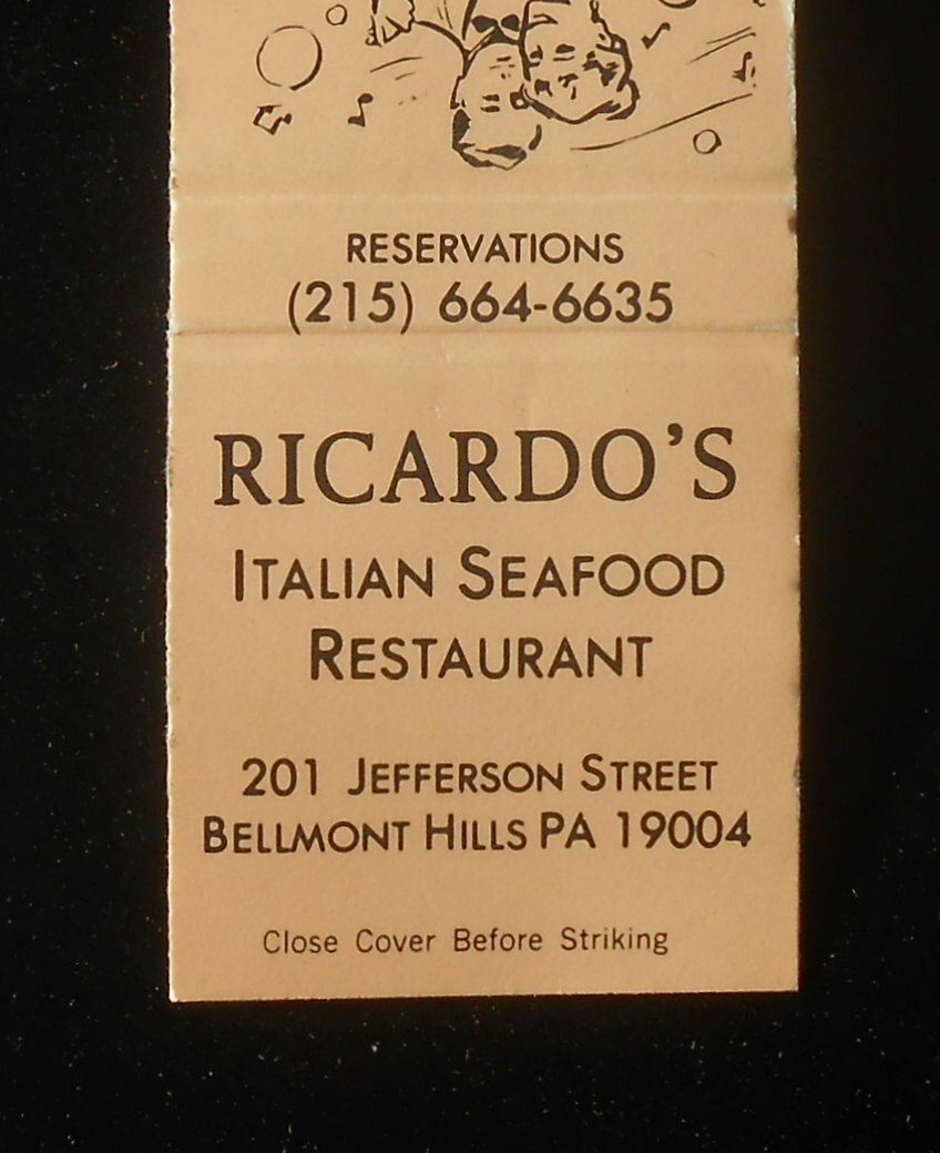 1980s? Ricardo's Italian Seafood Restaurant 201 Jefferson St. Belmont ...