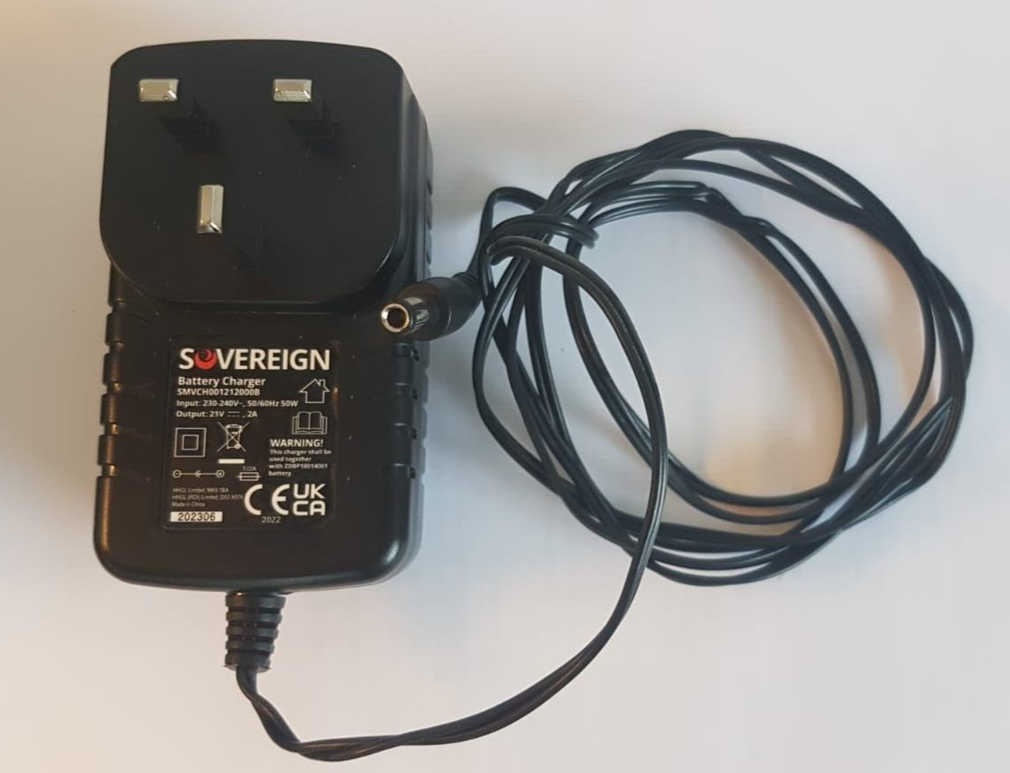 Charger SMVCH001212000B for Sovereign cordless trimmer/strimmer battery ...