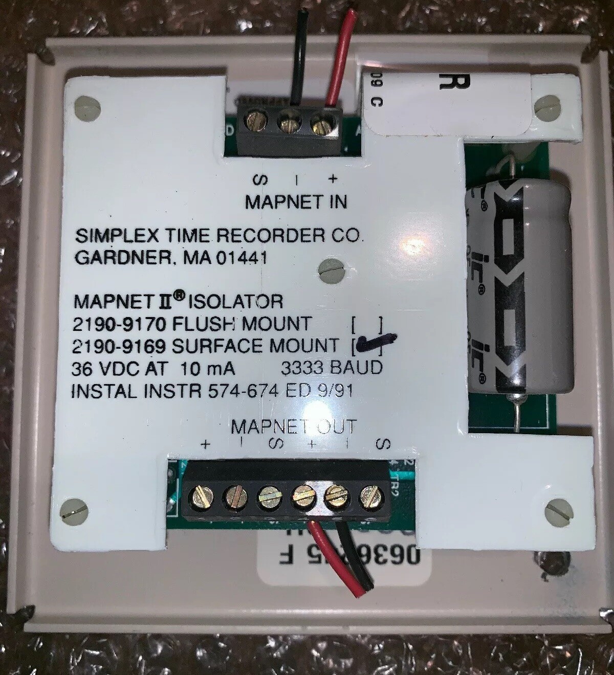 Lot Of (2) Simplex Mapnet Isolator Assembly 2190-9170 | eBay