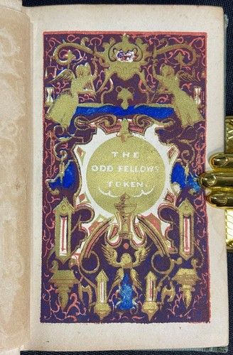 Antique 1849 THE ODD FELLOW'S TOKEN Oddfellowship NEAR MINIATURE ...