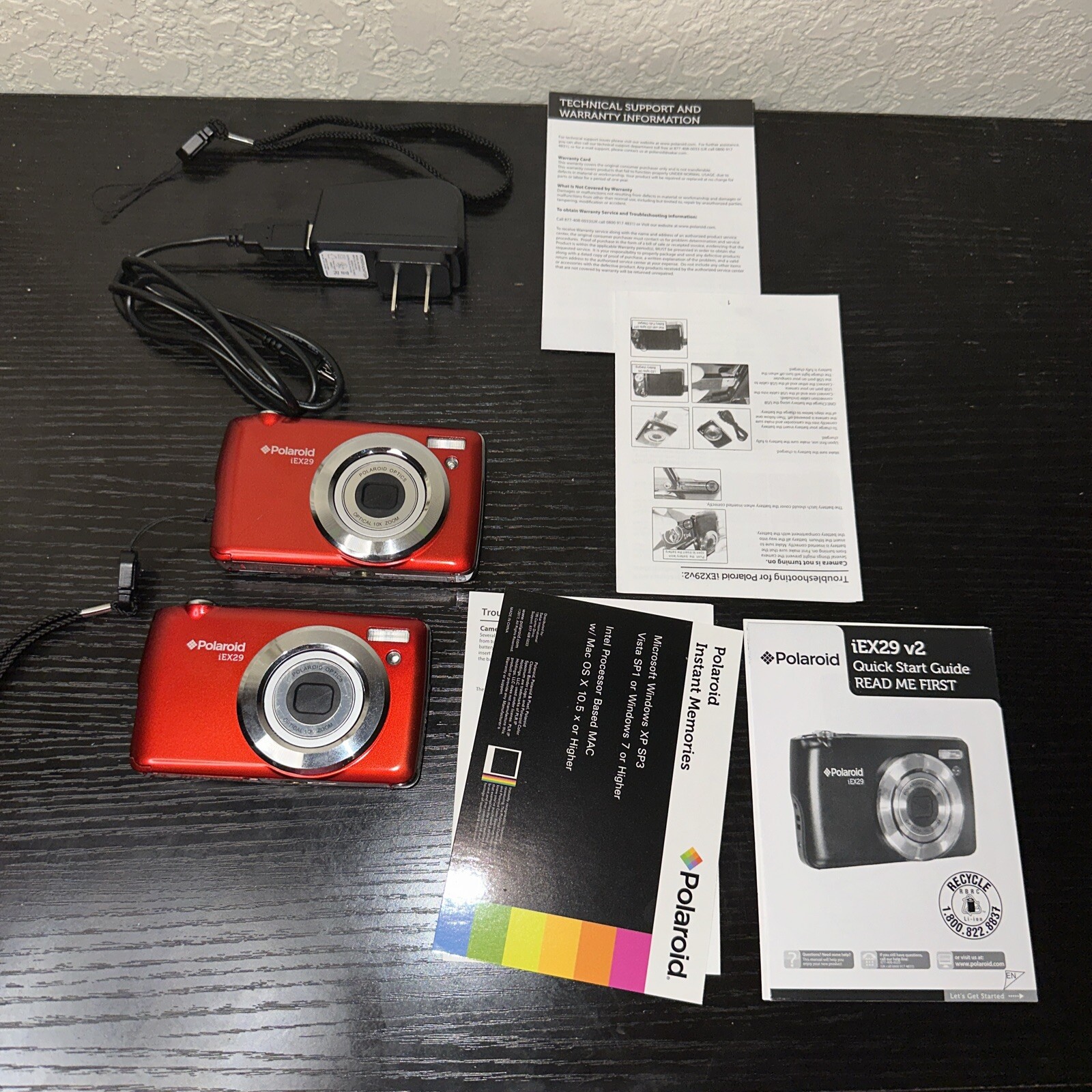 2 - Polaroid IEX29 HD 18 MP Optical Zoom Digital Camera - Red - As It ...