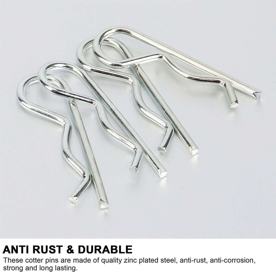 100pcs Cotter Pins R Clips Split Pins Assortment Kit Disc Caliper Pin R ...