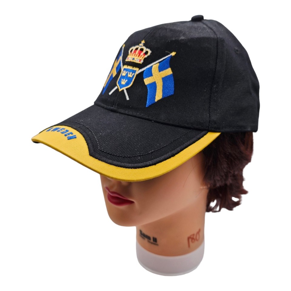 Sweden Sverige Flag Embroidery Allan Flink Souvenir Strapback ...