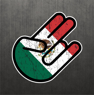 Shocker Mexican Flag Sticker Vinyl Decal Mexico Car Sticker Macbook ...