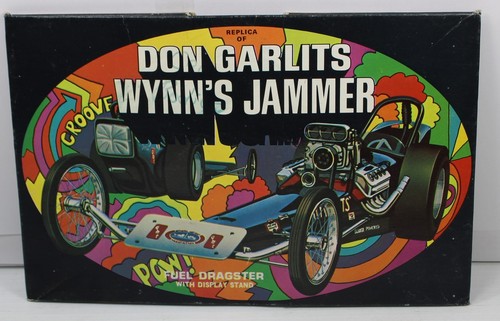 DON GARLITS WYNN'S JAMMER DRAGSTER CAR Model Car Kit BOX TOP ONLY ...