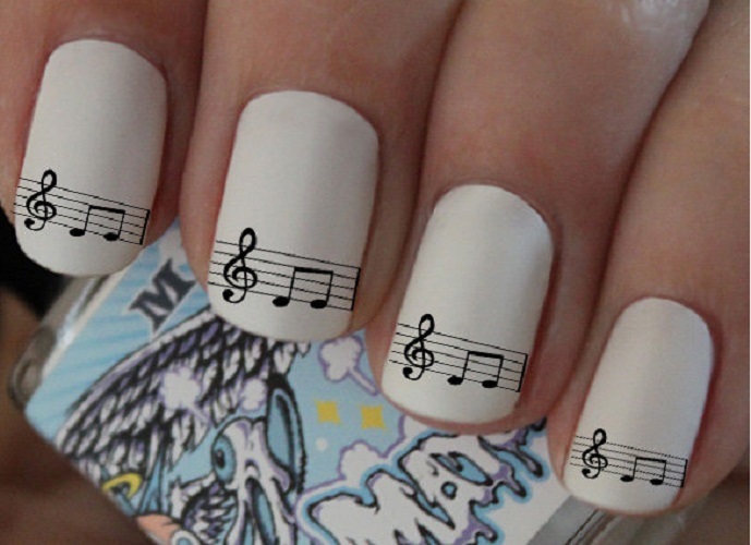 Cute Music Note Nail Designs