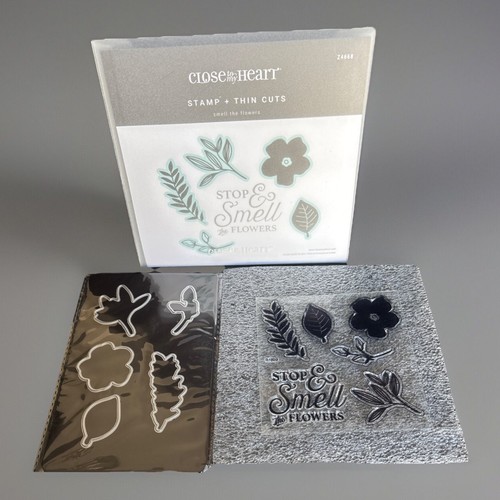CTMH SMELL THE FLOWERS Stamp & Thin Cuts #Z4668 New!! | eBay