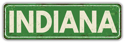 Indiana USA State Grunge Retro Emblem Car Bumper Sticker Decal ''SIZES ...