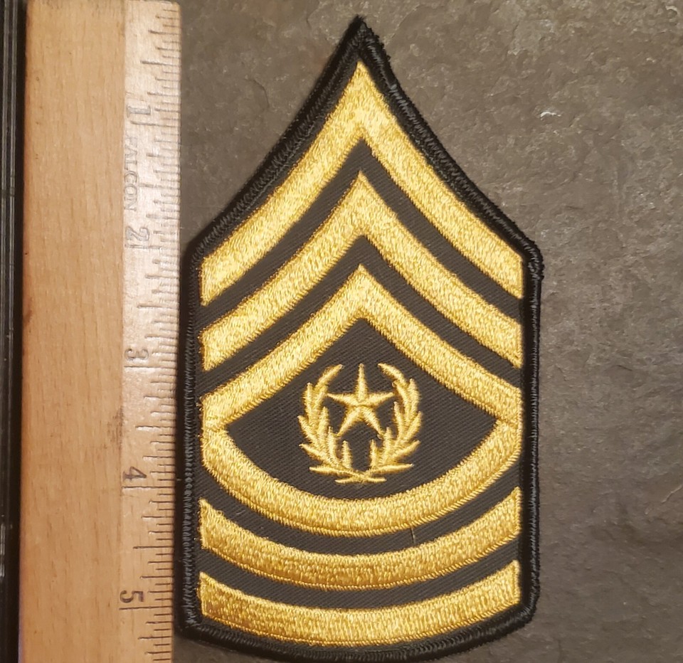Pair (2) US Army Command Sergeant Major CSM Rank Insignia Patch Dress ...