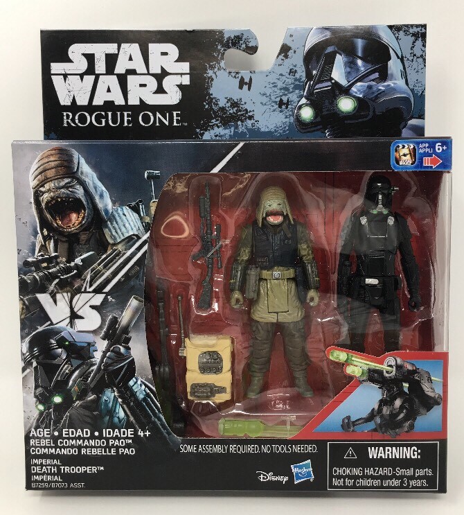 Star Wars Rogue One Rebel Commando Pao Vs Imperial Death Trooper Action ...