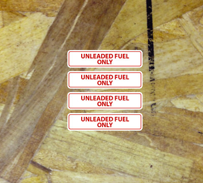 Unleaded Fuel Only White RedSticker Decal Tank Vehicle Shop Garage ...