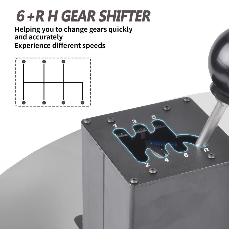 PC Racing Game Shifter USB 6+R For LOGIG 29 G27 G25 G920,T300RS/GT T500 ...