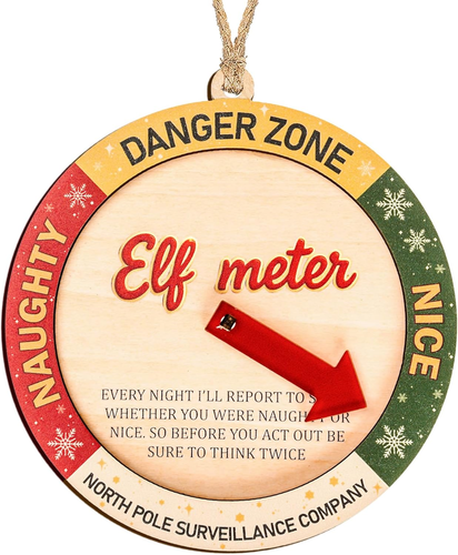Funny Christmas Ornaments – Naughty or Nice Elf Meter Ornament 2025 ...