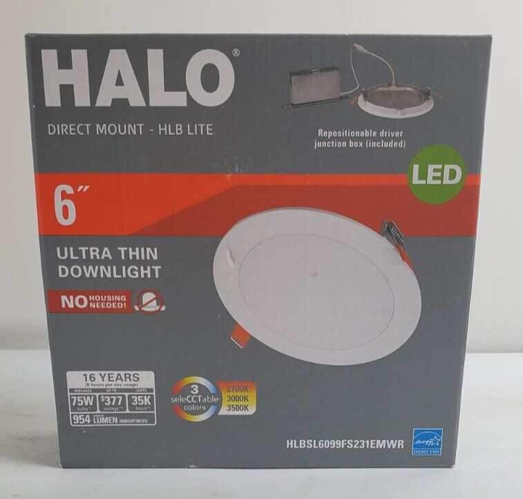 Halo Led 6" Direct Mount Ultra Thin Downlight HLBSL6099FS351EMWR | eBay