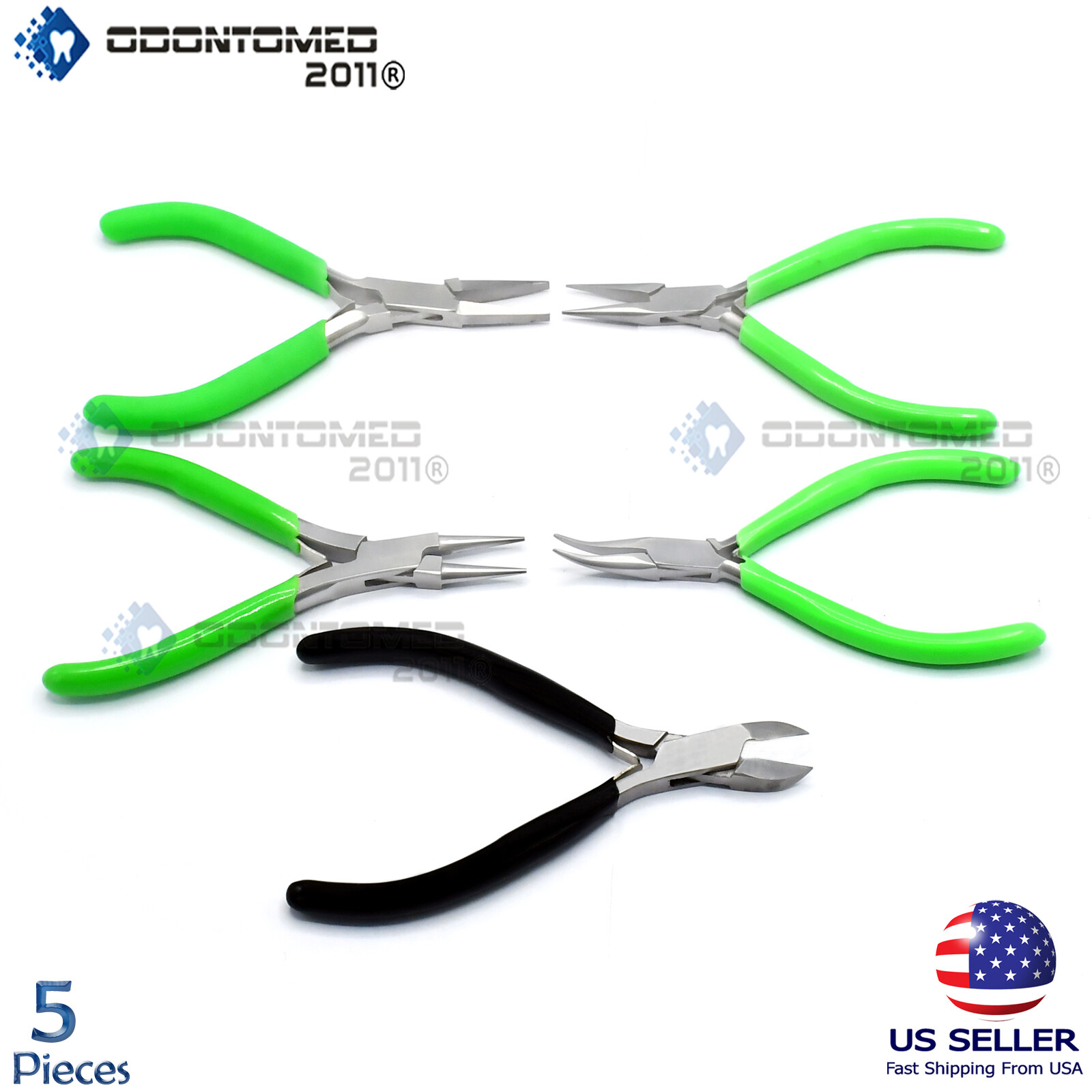 5PC JEWELERS PLIERS SET JEWELRY MAKING BEADING WIRE WRAPPING HOBBY 5 ...