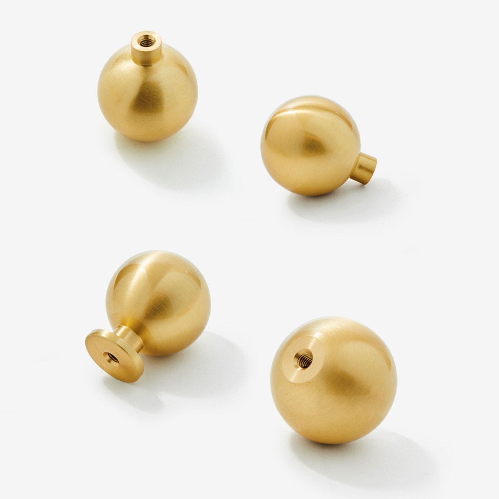 Solid Brass Cabinet knob Gold Mini Ball Knobs Kitchen Cupboard Door ...