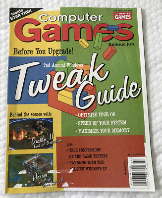 Computer Games Magazine July 2001 No. 128-Tweak Guide | eBay
