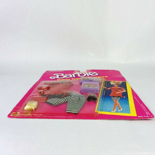 Vtg 1989 Barbie Doll Party Trends Fashions Outfit Record Player TV Soda ...